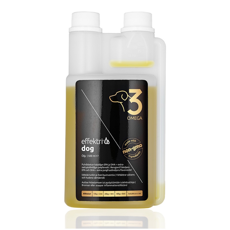 Effektri Dog Omega-3 rasvahappolisä koiralle - Riemukauppa verkkokauppa