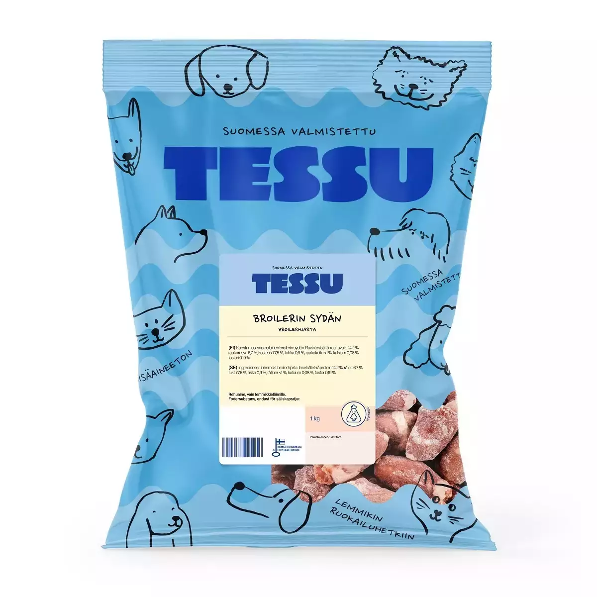 Tessu broilerinsydän 1 kg 1 kg - Riemukauppa verkkokauppa